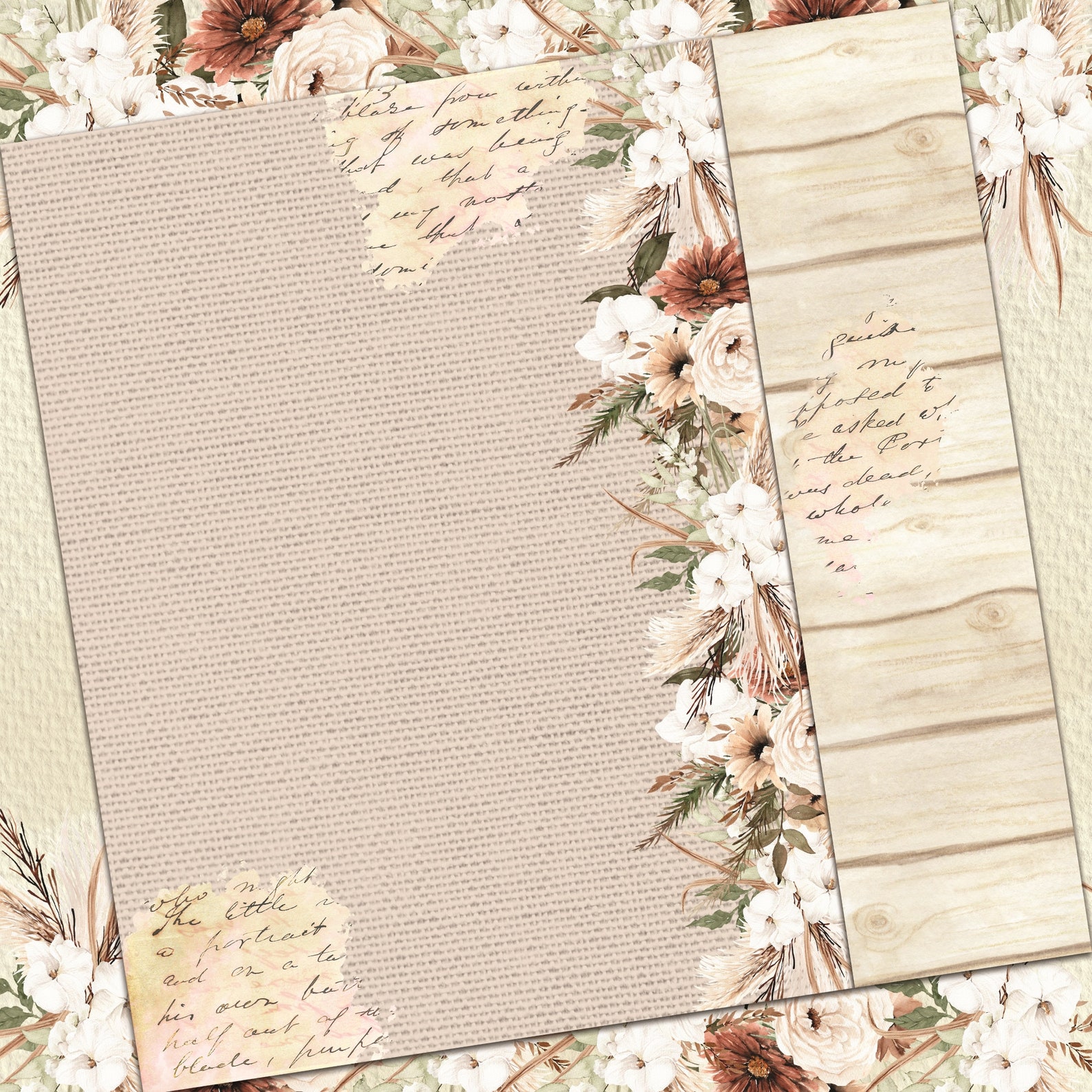 Boho Digital Paper Set Boho Nursery Background Boho Baby Digital Paper ...