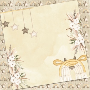 Boho Digital Paper Set Boho Nursery Background Boho Baby Digital Paper ...