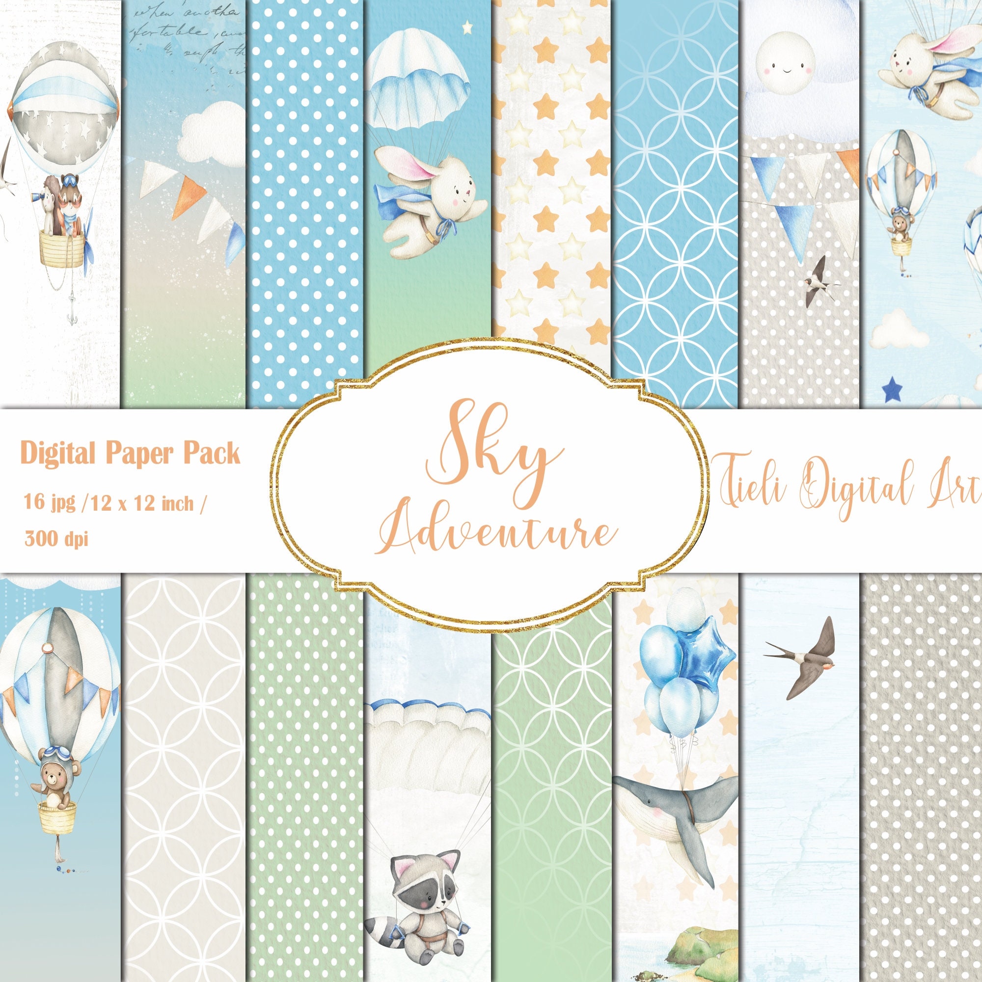 Forest Animals Bundle 12x12 Digital Paper Printable - Etsy