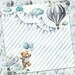 Teddy Bear Digital Paper Set Hot Air Balloons Airplanes Baby Boy ...