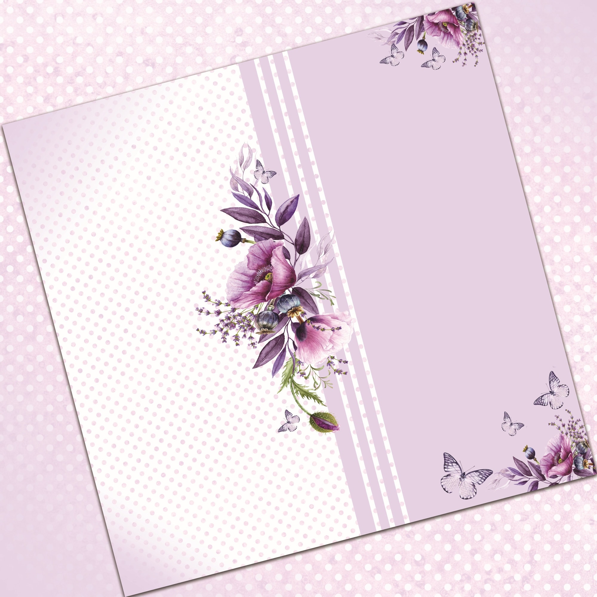Violet Digital Paper Set Violet Dreams Purple Floral Digital Paper Pack ...