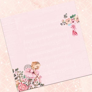 Tutu Ballet Digital Paper Set Baby Girl Scrapbook Digital Paper Pack ...