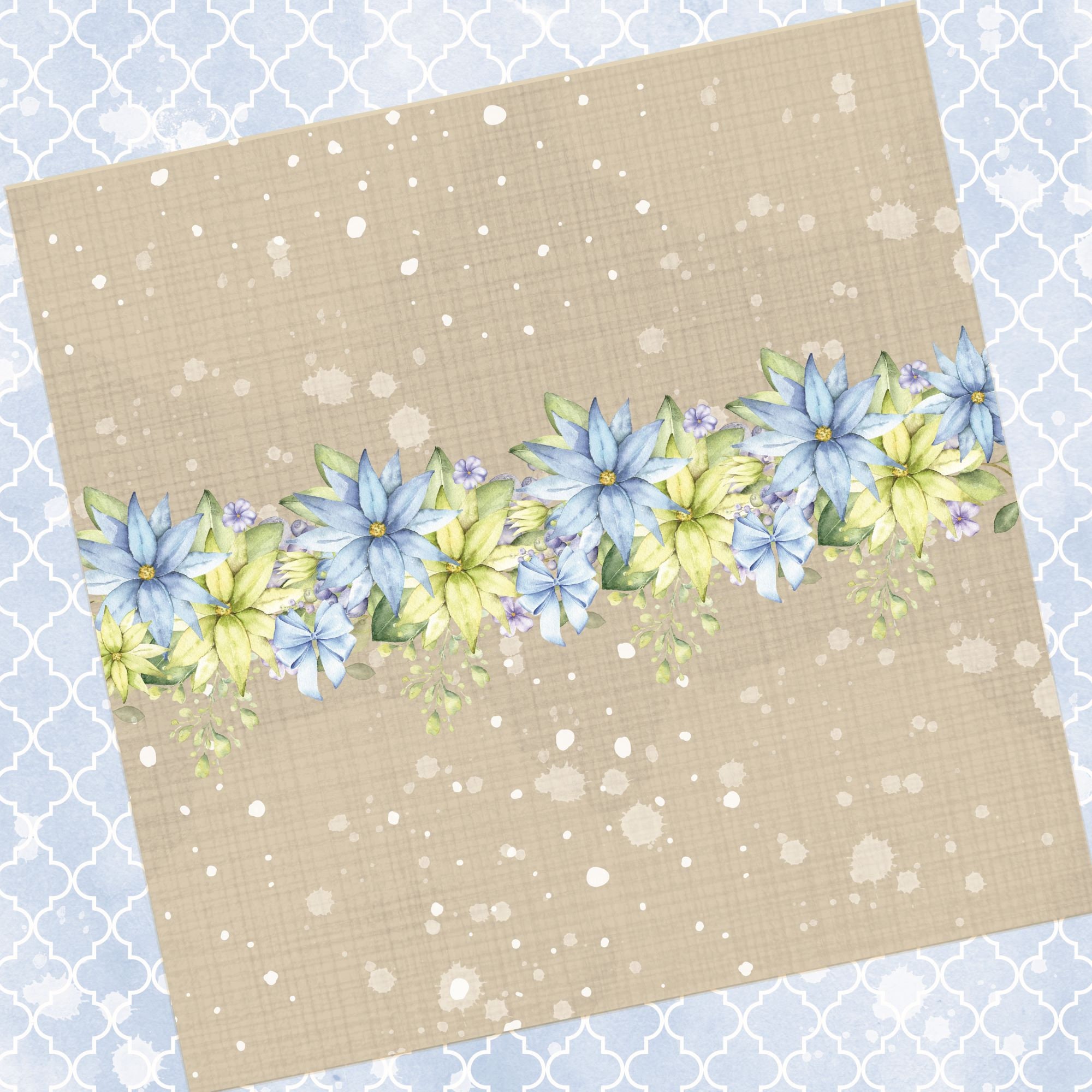 Teddy Bear Digital Paper Set Baby Boy Digital Paper Pack Nursery ...