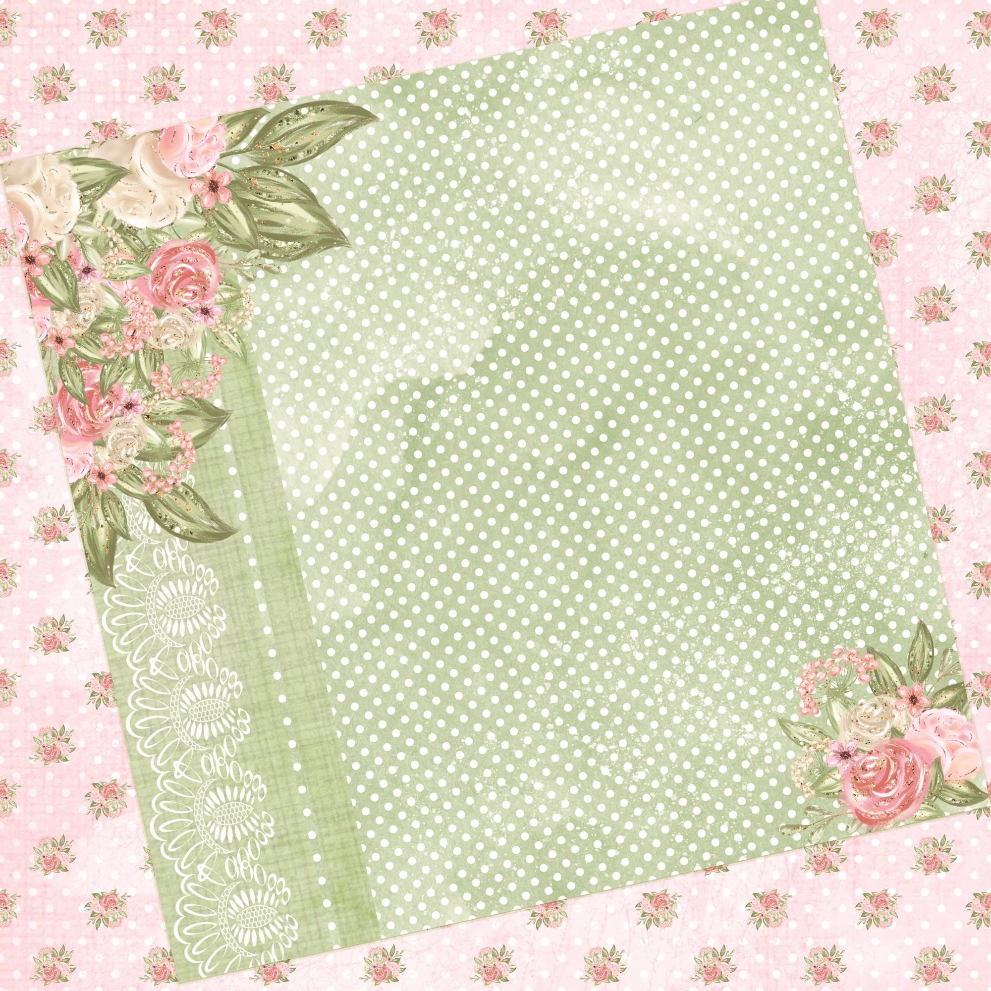 Sweet Bunnie Digital Paper Set Scrapbook Digital Paper Pack Birthday ...