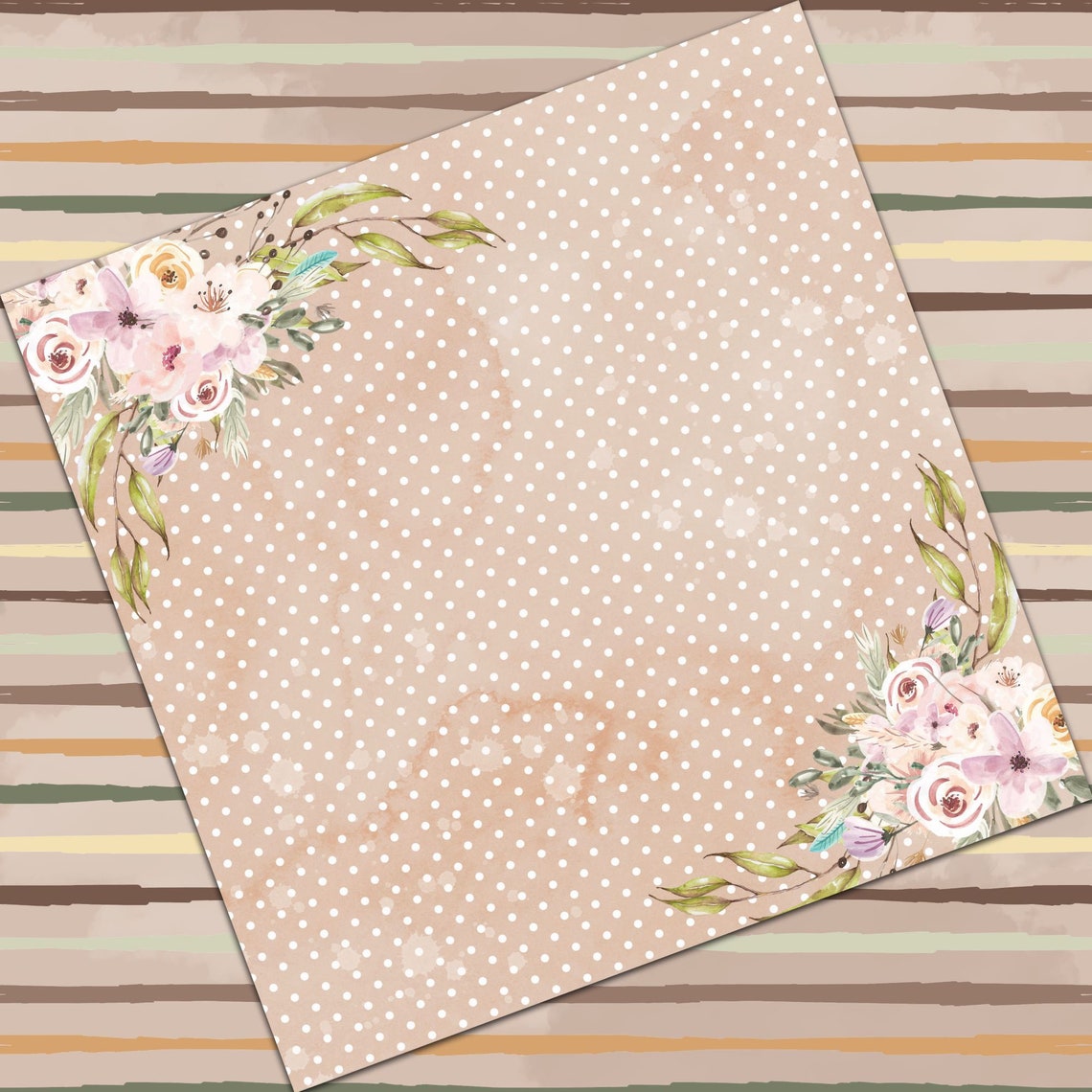 Forest Friends Digital Paper Set Printable Collection With - Etsy