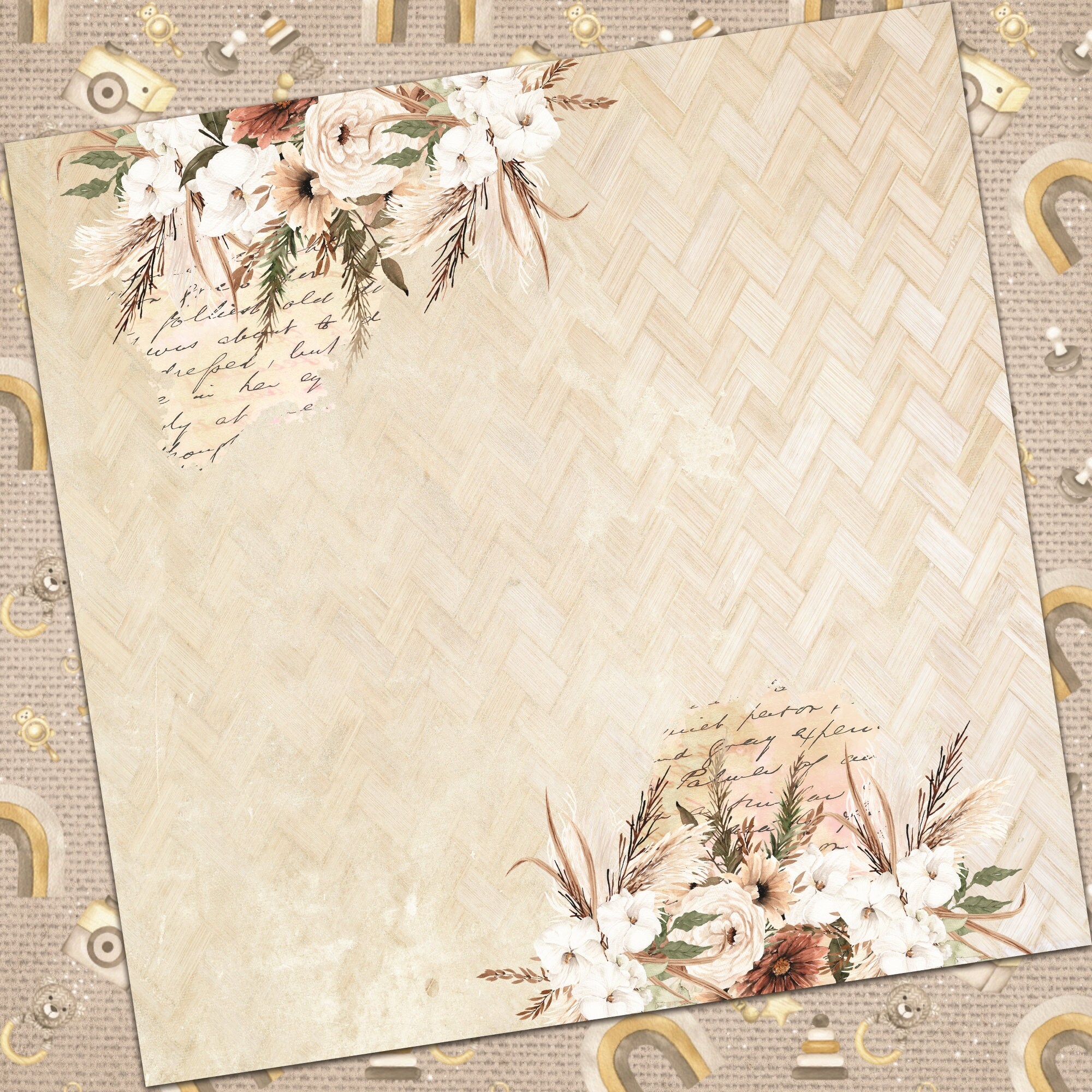 Boho Digital Paper Set Boho Nursery Background Boho Baby - Etsy