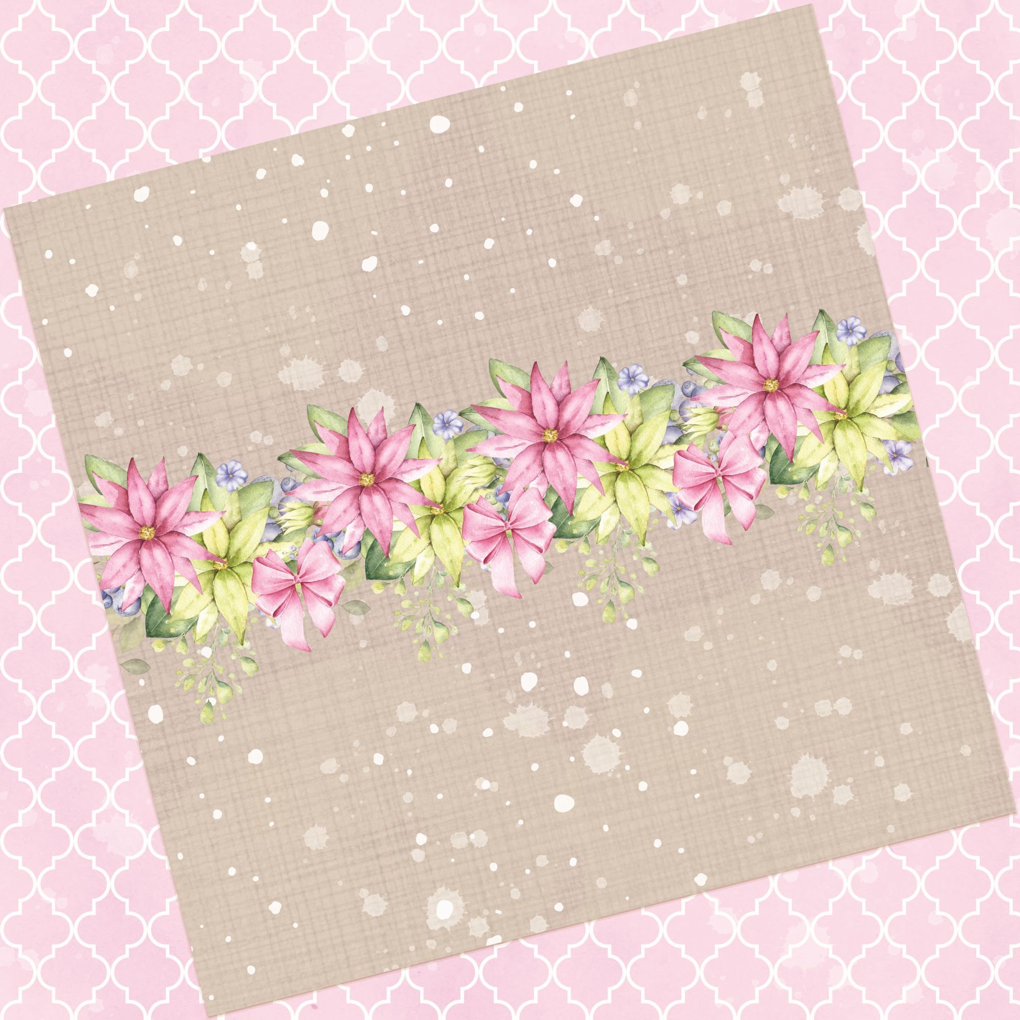 Teddy Bear Digital Paper Set Baby Girl Digital Paper Pack Nursery ...