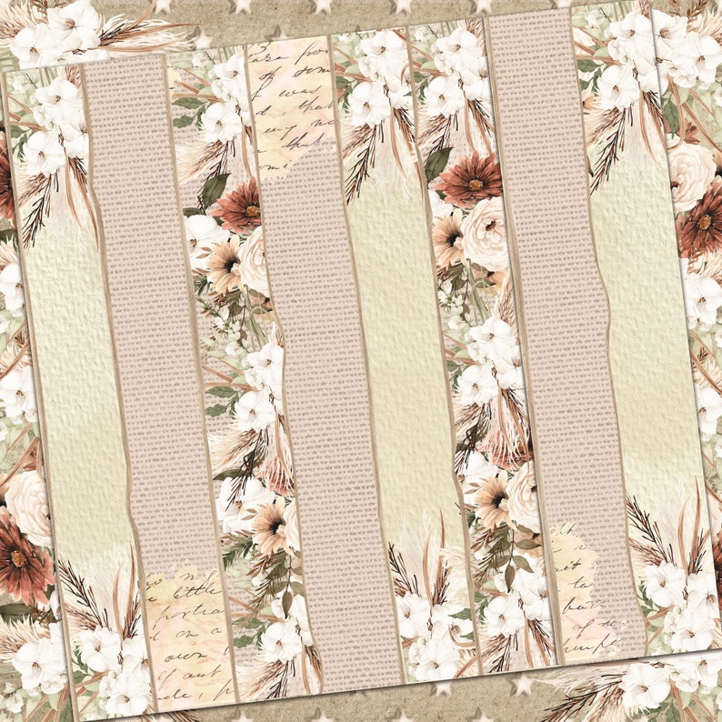 Boho Digital Paper Set Boho Nursery Background Boho Baby Digital Paper ...