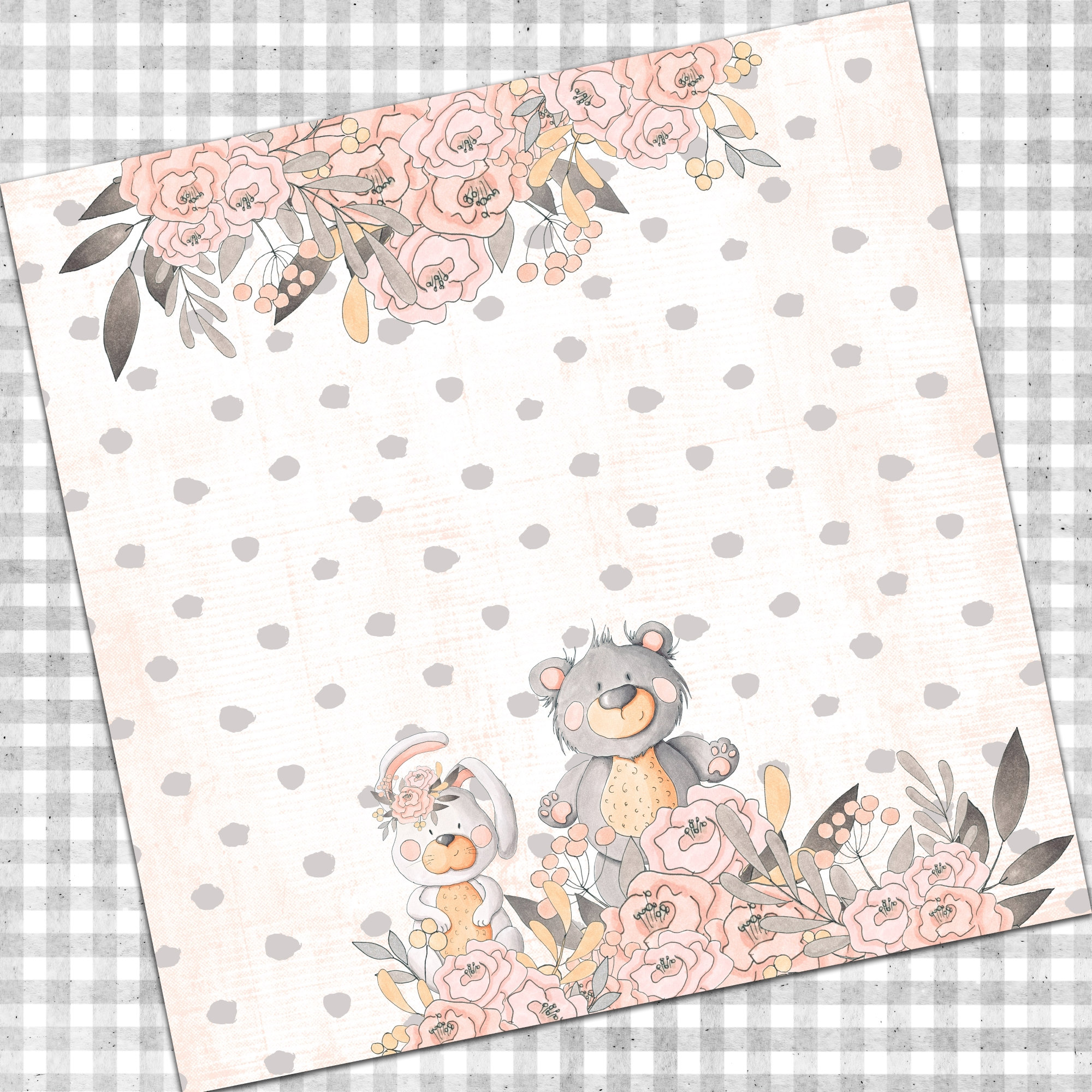 Lovely Friends Digital Paper Set Forest Animals Digital Paper Pack ...