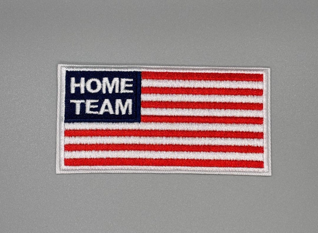100% Embroidery Patch | Home Team USA Flag | Sticker Backing - Etsy