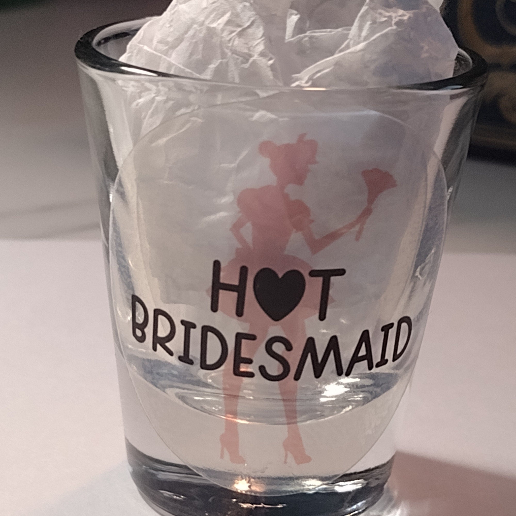 Hot Bridesmaids Shot Glass Decals, Bachelorette Party Shot Glass ...