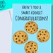 INSTANT DOWNLOAD - Cookie Card, Printable Congratulations Card ...