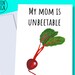 INSTANT DOWNLOAD - Printable Card for Mom, Mother's Day Card, Card for ...