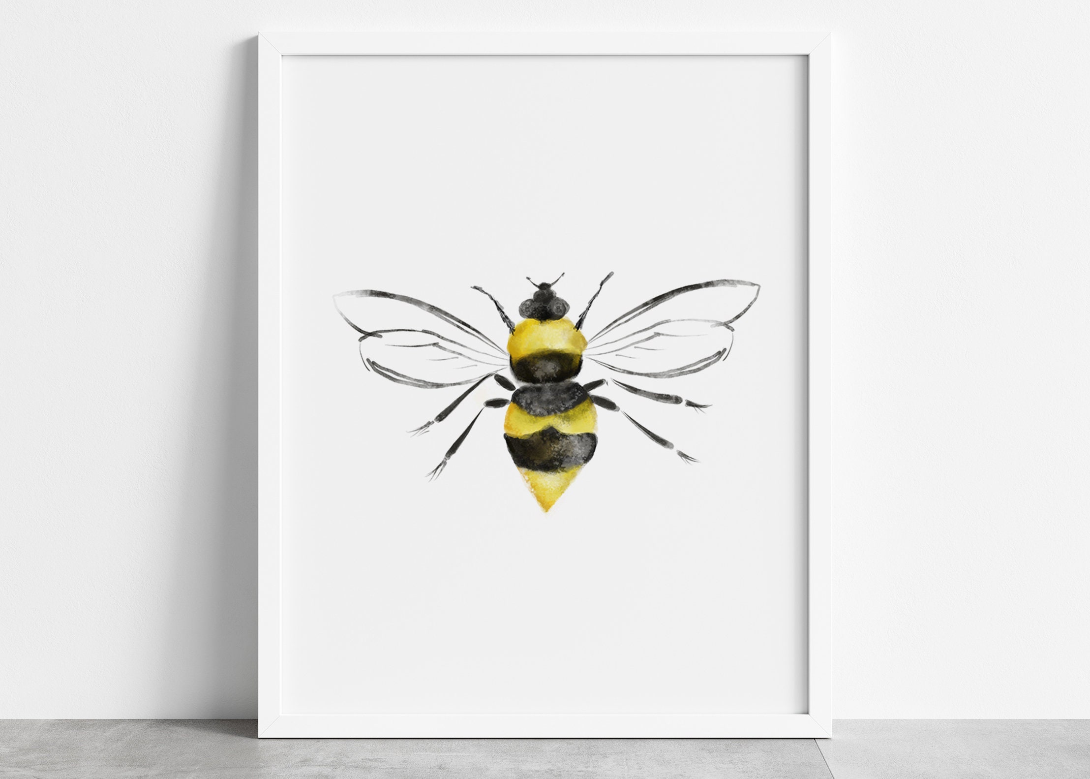 Bee Wall Art Printable, Bee Decor, Wasp Print, Bee Wall Art, Honey Bee ...