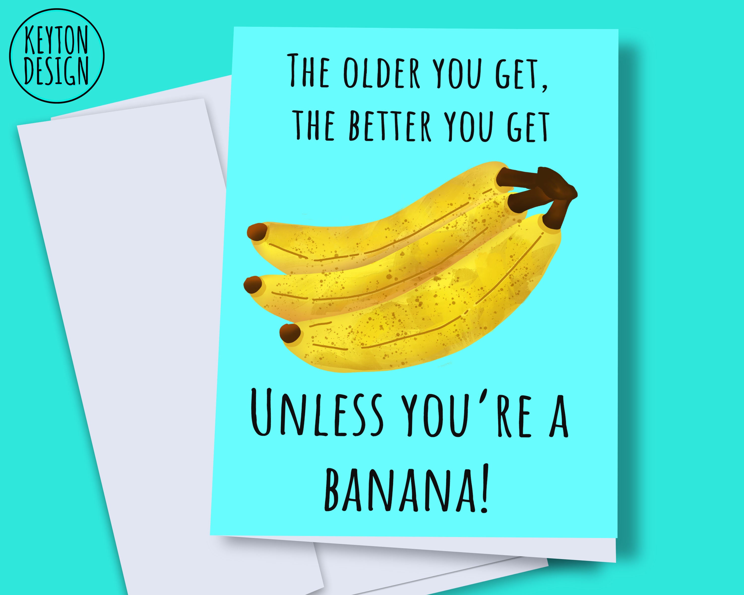 Printable Birthday Card Banana, Digital Birthday Card, Birthday Card ...