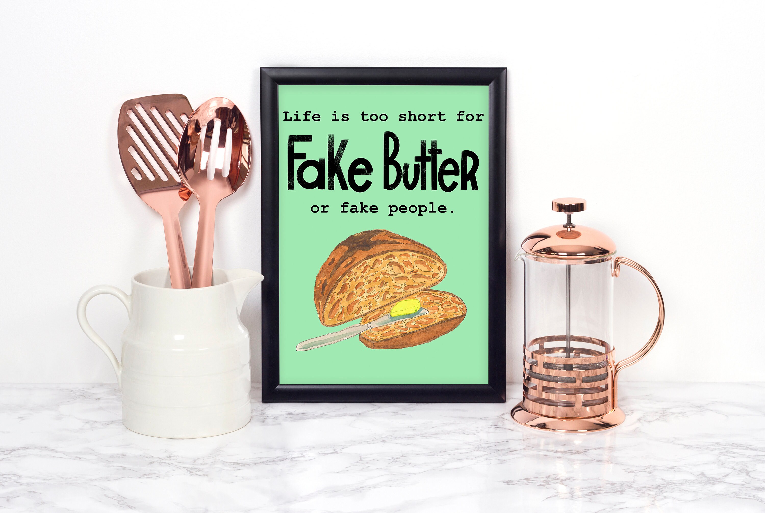 PRINTABLE Fake Butter Poster Bread Poster Butter Food Pun - Etsy
