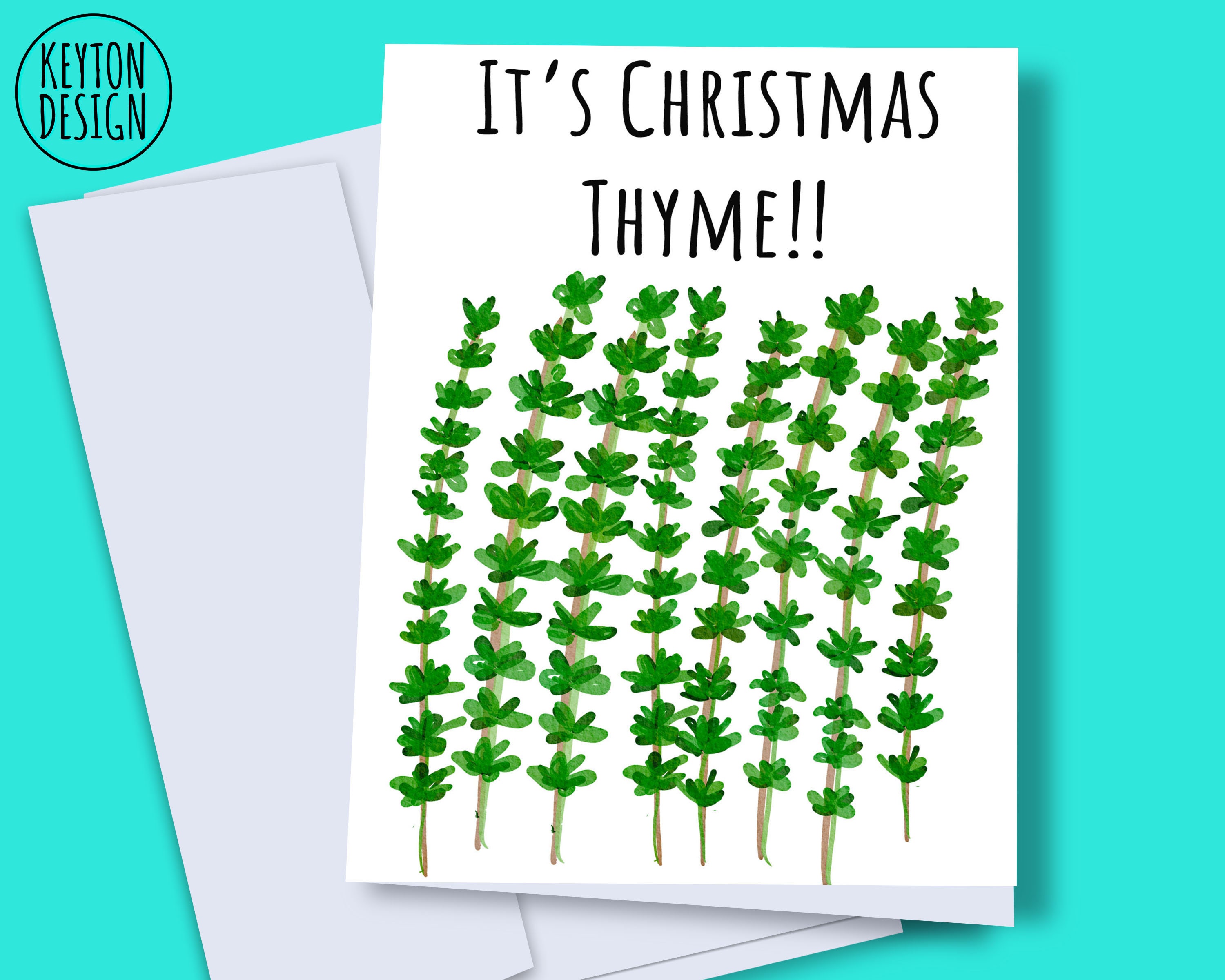Printable Christmas Card, Digital Christmas Card, Food Pun Christmas ...