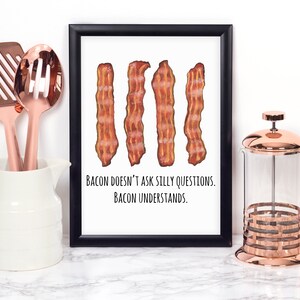 PRINTABLE Bacon Sign, Bacon Print, Bacon Digital Download, Bacon Food ...