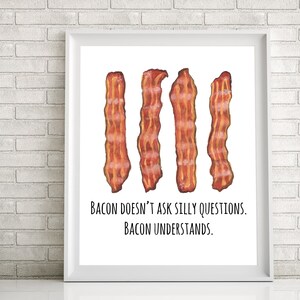 PRINTABLE Bacon Sign, Bacon Print, Bacon Digital Download, Bacon Food ...