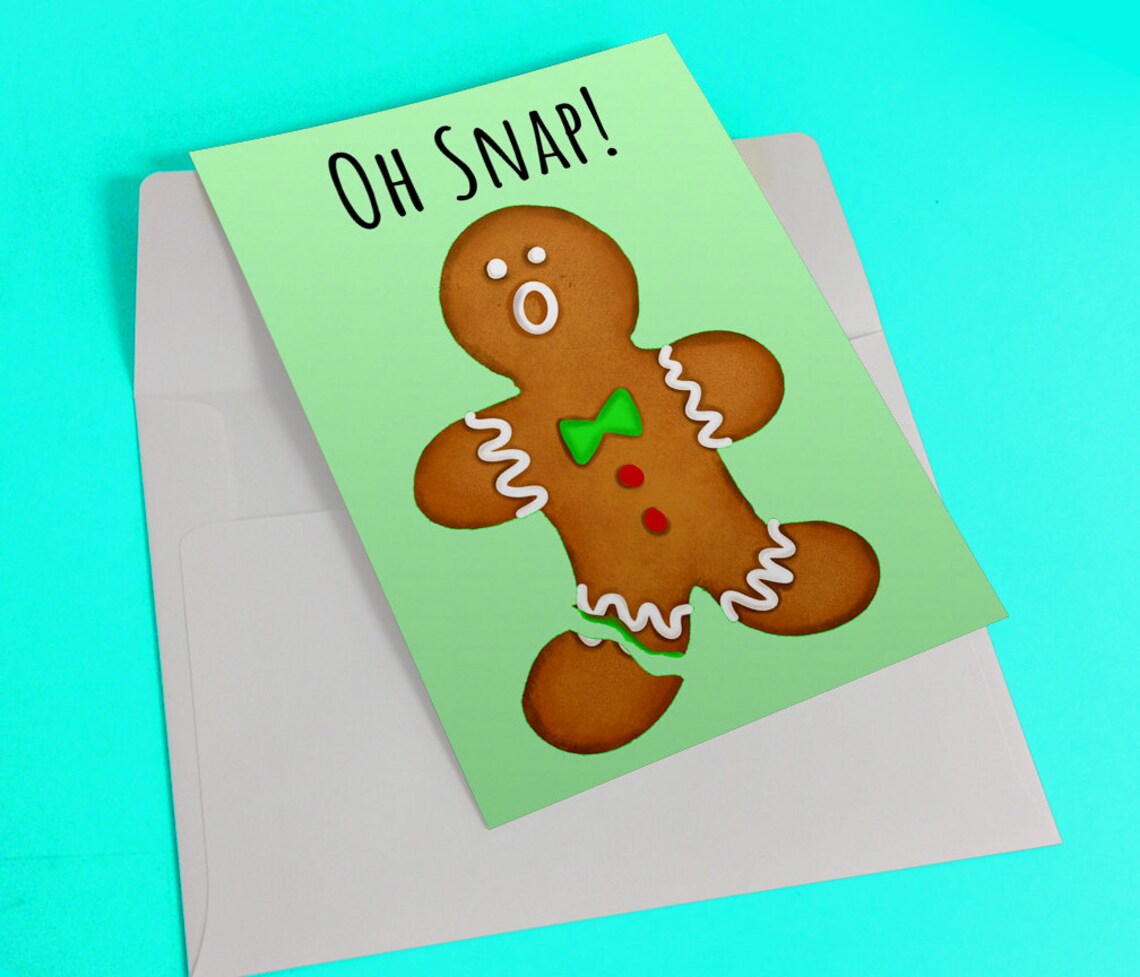 Printable Christmas Card, Digital Christmas Card, Food Pun Christmas ...