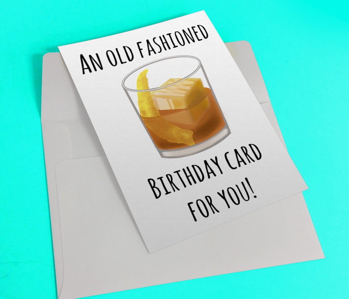 An Old Fashioned Birthday Card Printable Birthday Card for - Etsy