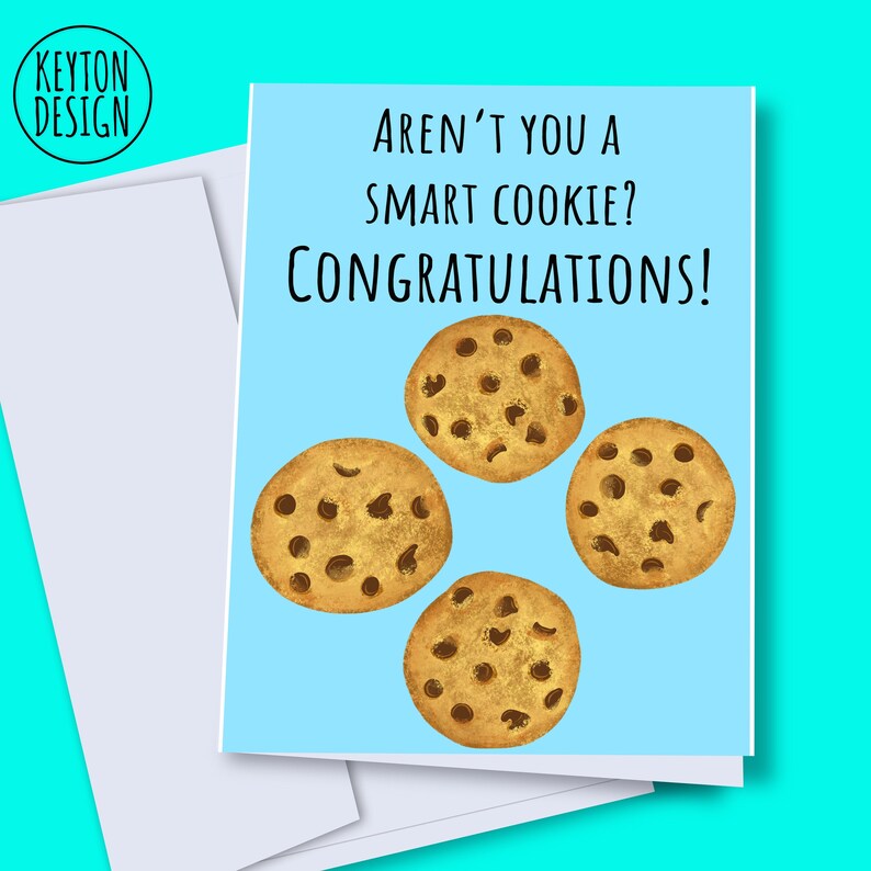 INSTANT DOWNLOAD - Cookie Card, Printable Congratulations Card ...