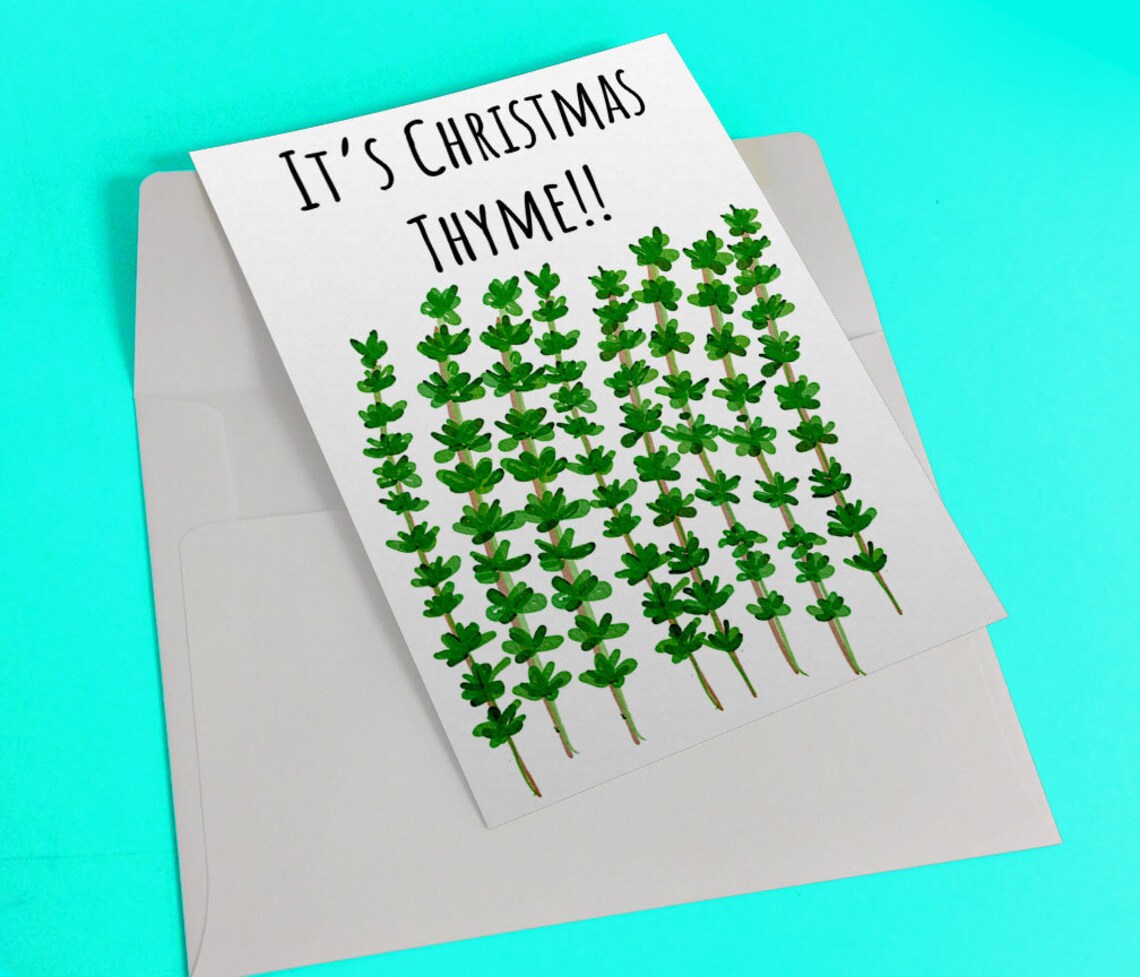 Printable Christmas Card, Digital Christmas Card, Food Pun Christmas ...