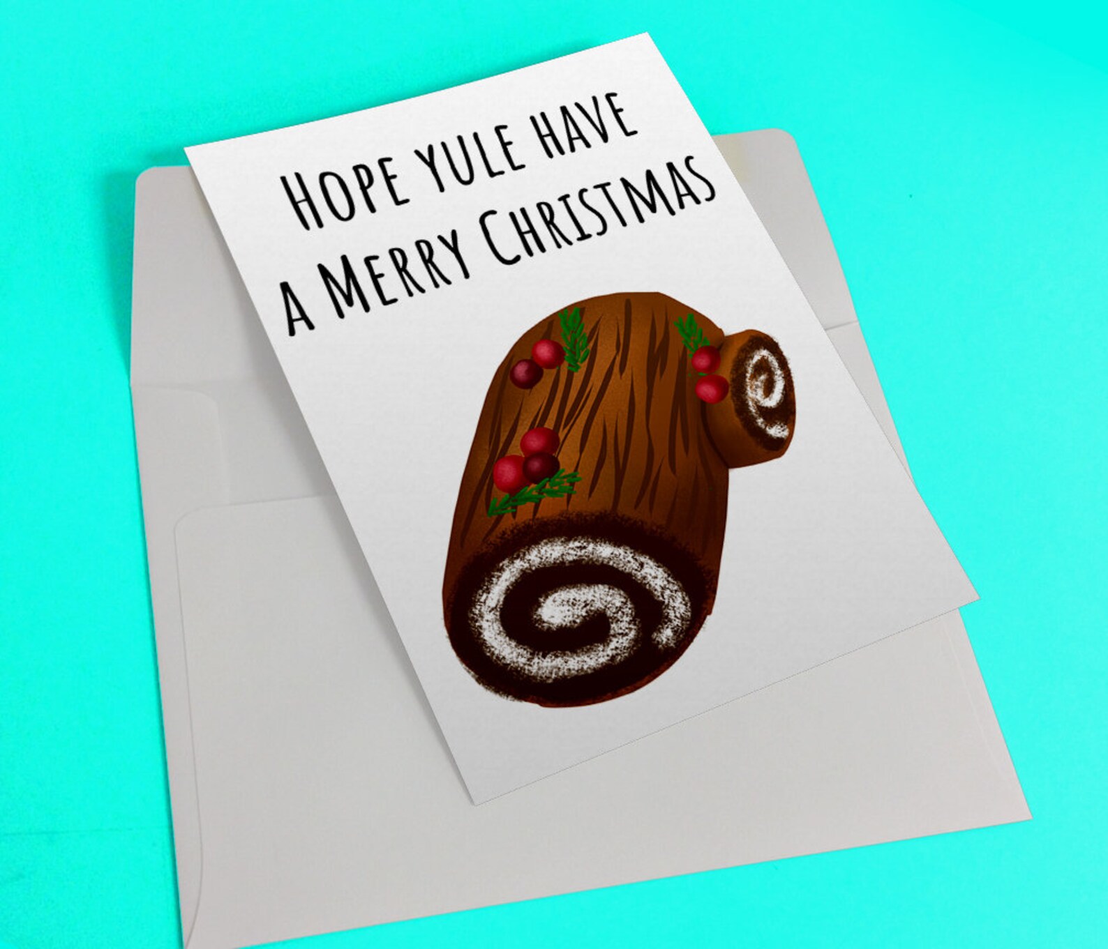 Printable Christmas Card Digital Christmas Card Food Pun - Etsy
