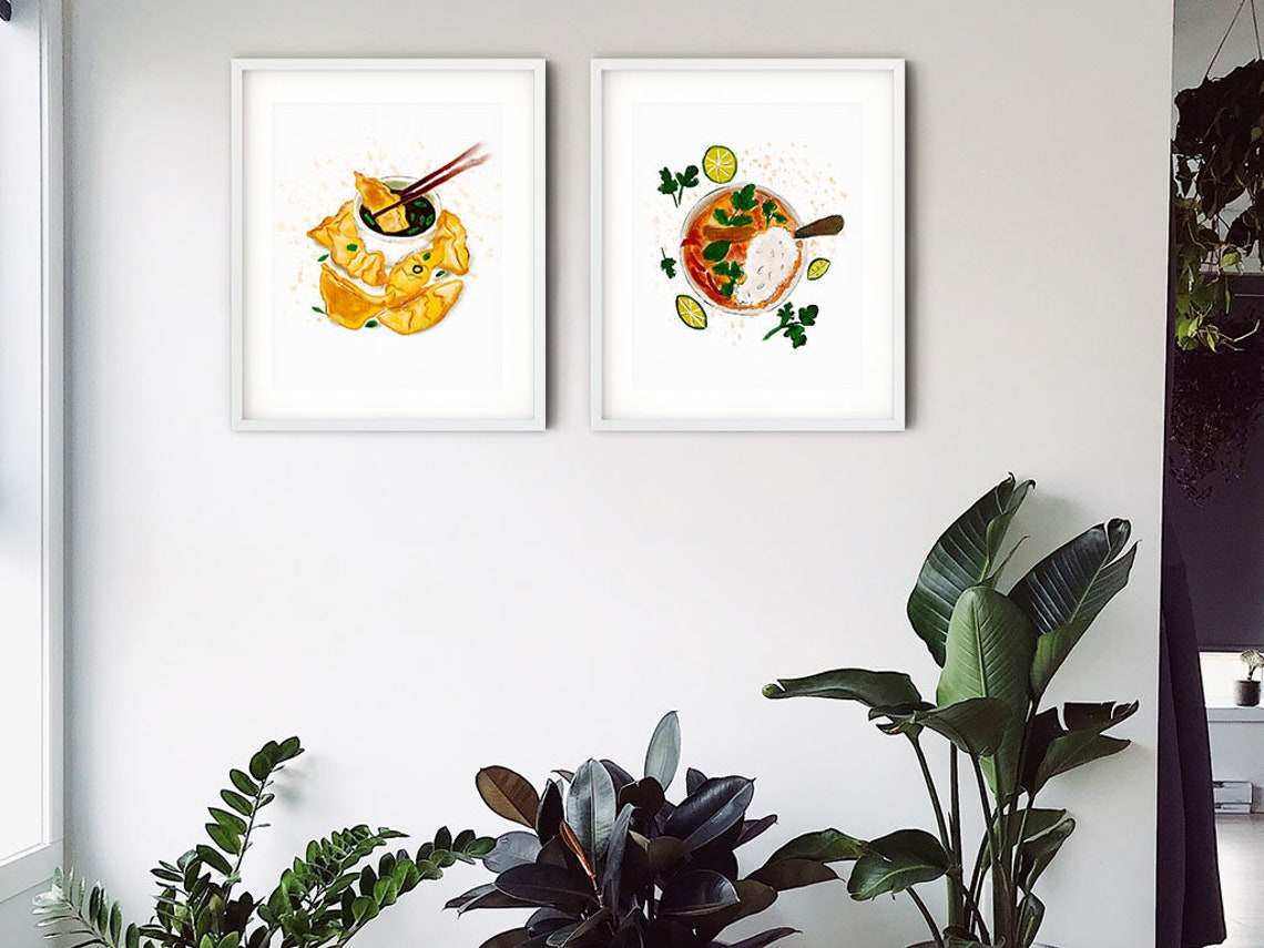 Printable Red Curry Art, Digital Thai Wall Art, Thai Decor, Curry ...