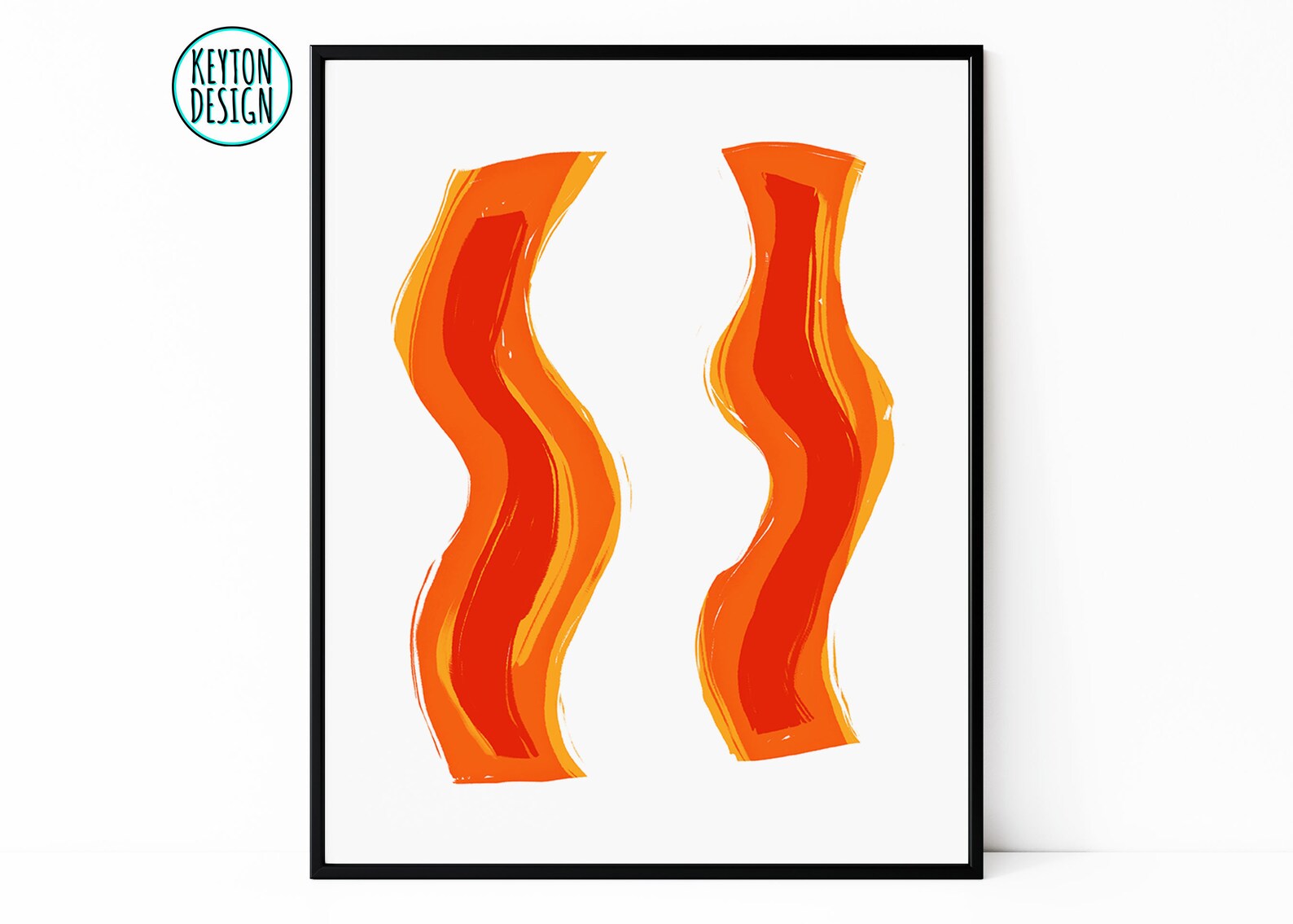Modern Bacon Art Printable Bacon Art Digital Bacon Art - Etsy