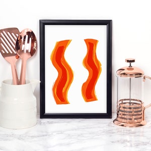 Modern Bacon Art, Printable Bacon Art, Digital Bacon Art, Printable ...