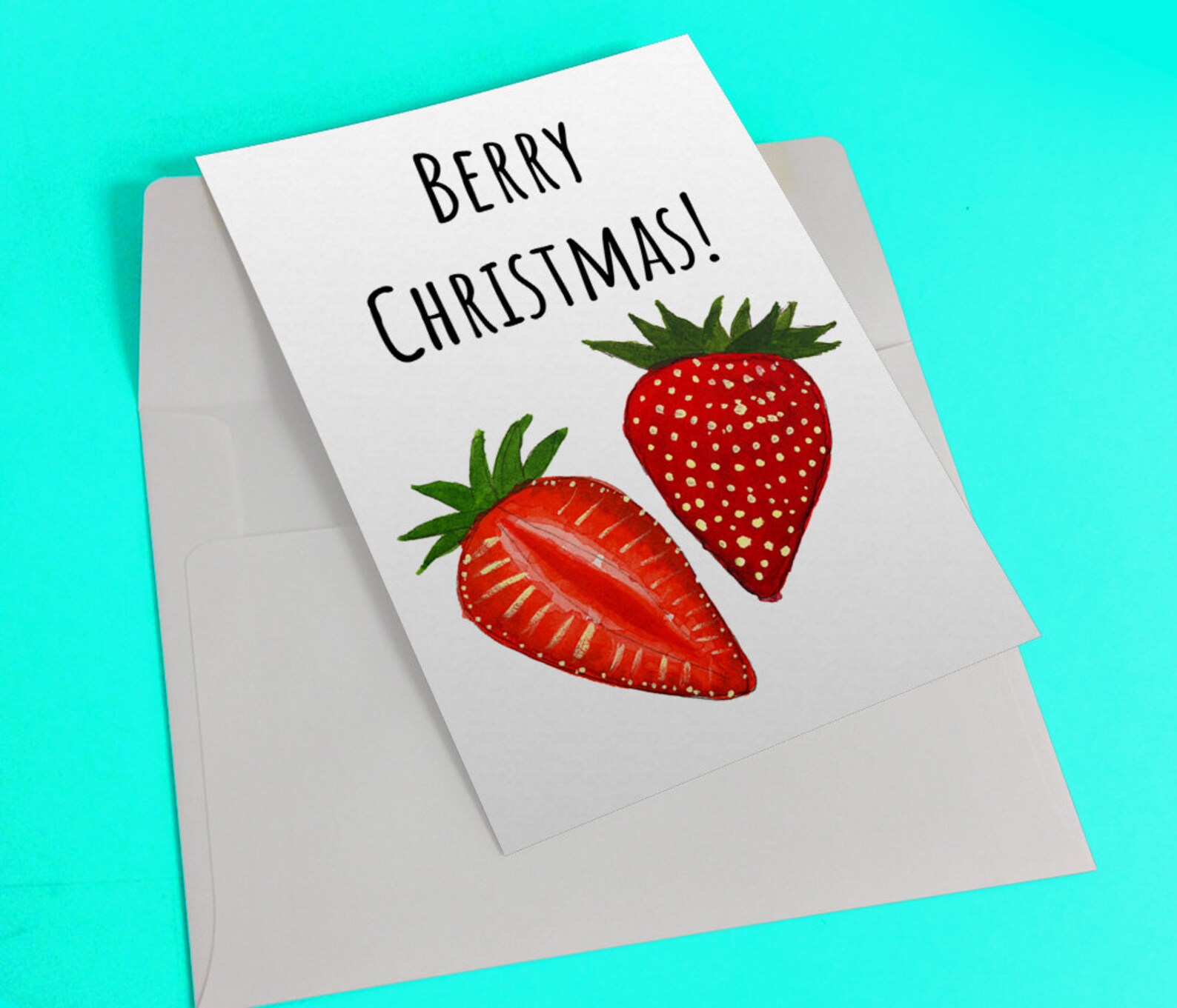 Printable Christmas Card, Digital Christmas Card, Food Pun Christmas ...