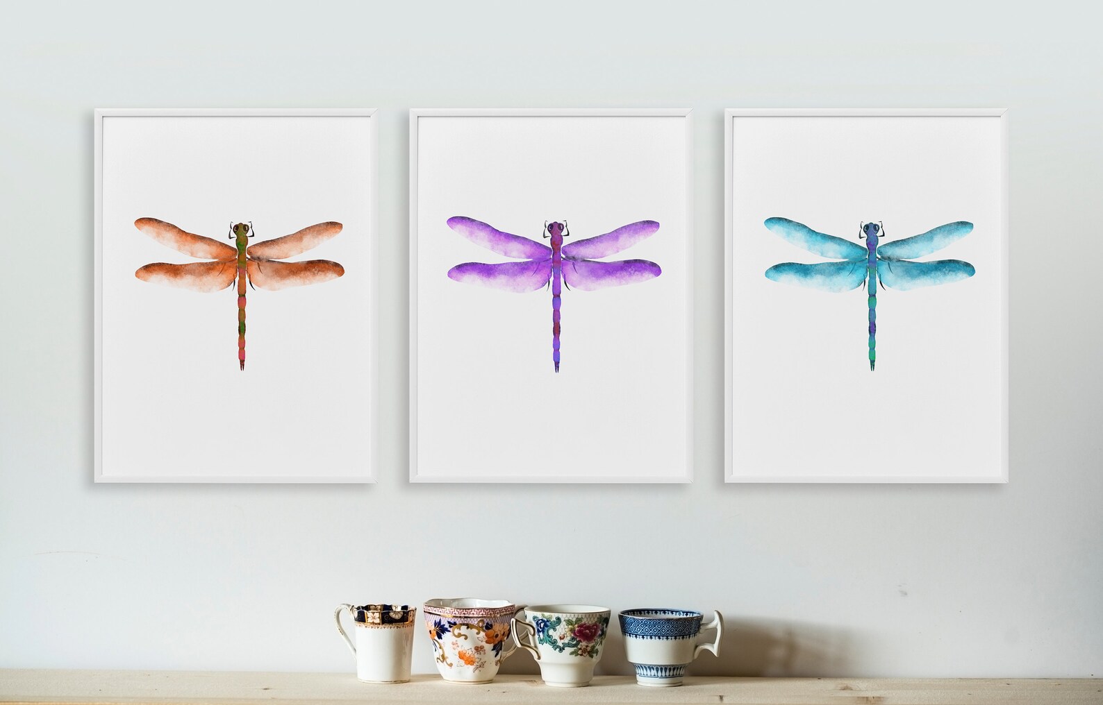 Dragonfly Wall Art, Dragonfly Decor, Dragonfly Wall Art Set of 3 ...