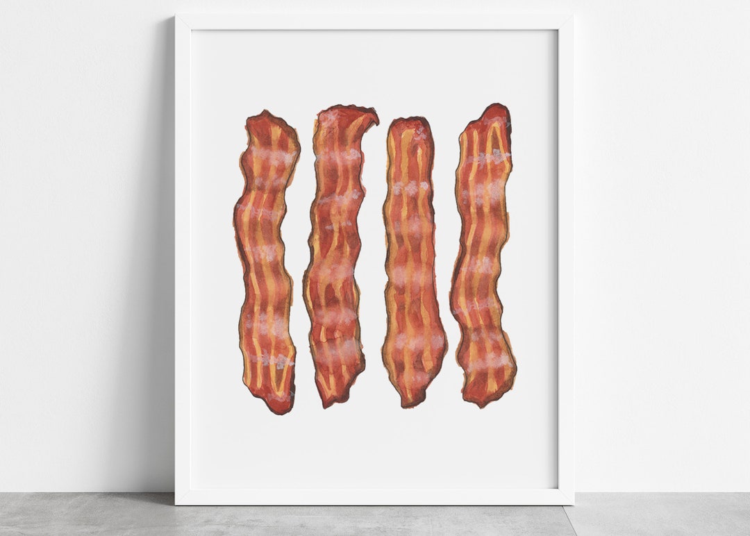 Bacon Wall Art, Printable Bacon Print, Bacon Instant Download, Gift for ...