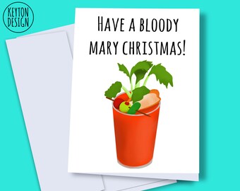 Printable Christmas Card, Digital Christmas Card, Food Pun Christmas ...
