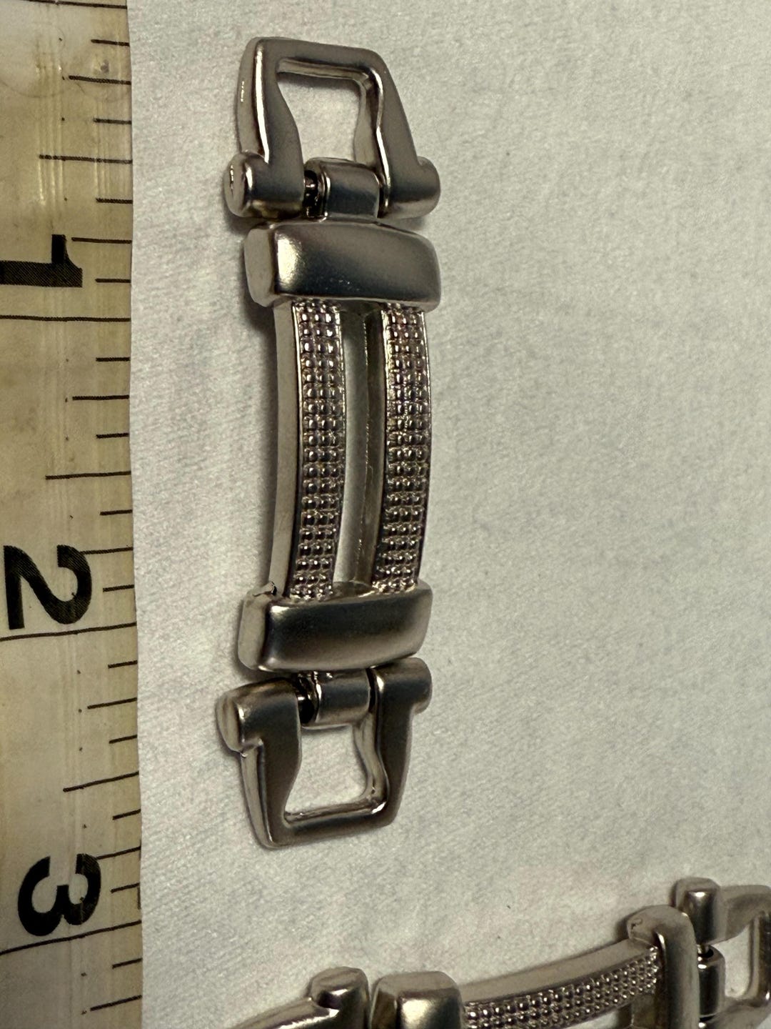 10 Pieces Silver Heavy Metal Beveled Connector for Bikini Swimwear ...