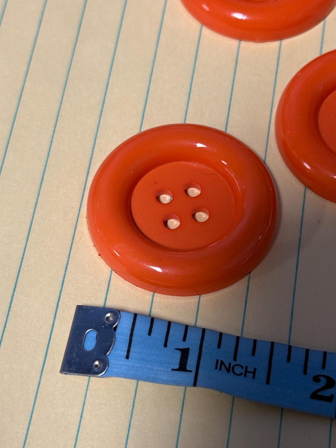 20 Jumbo Orange Buttons Super Cute for Clothing Vintage Swimwear Styles ...