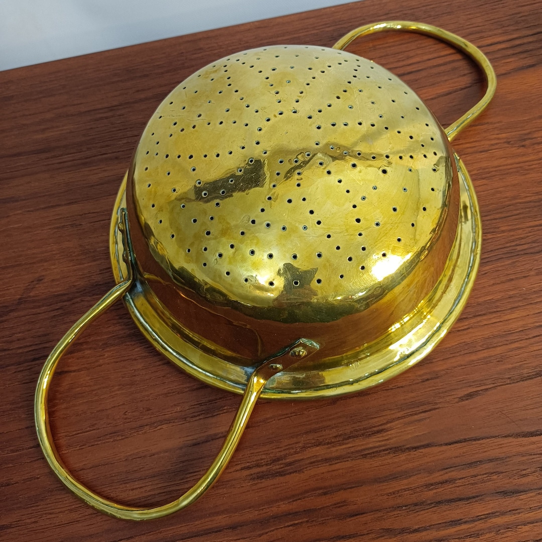 Antique Old Strainer of Brass. Rustic, Country Kitchen House Decor ...