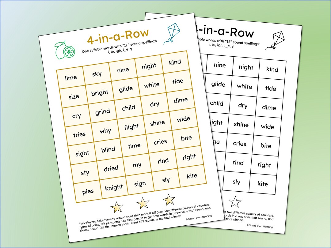 IE Sounds Connect 4 Game, Reading Game, Phonics Game, Vowel Sounds ...