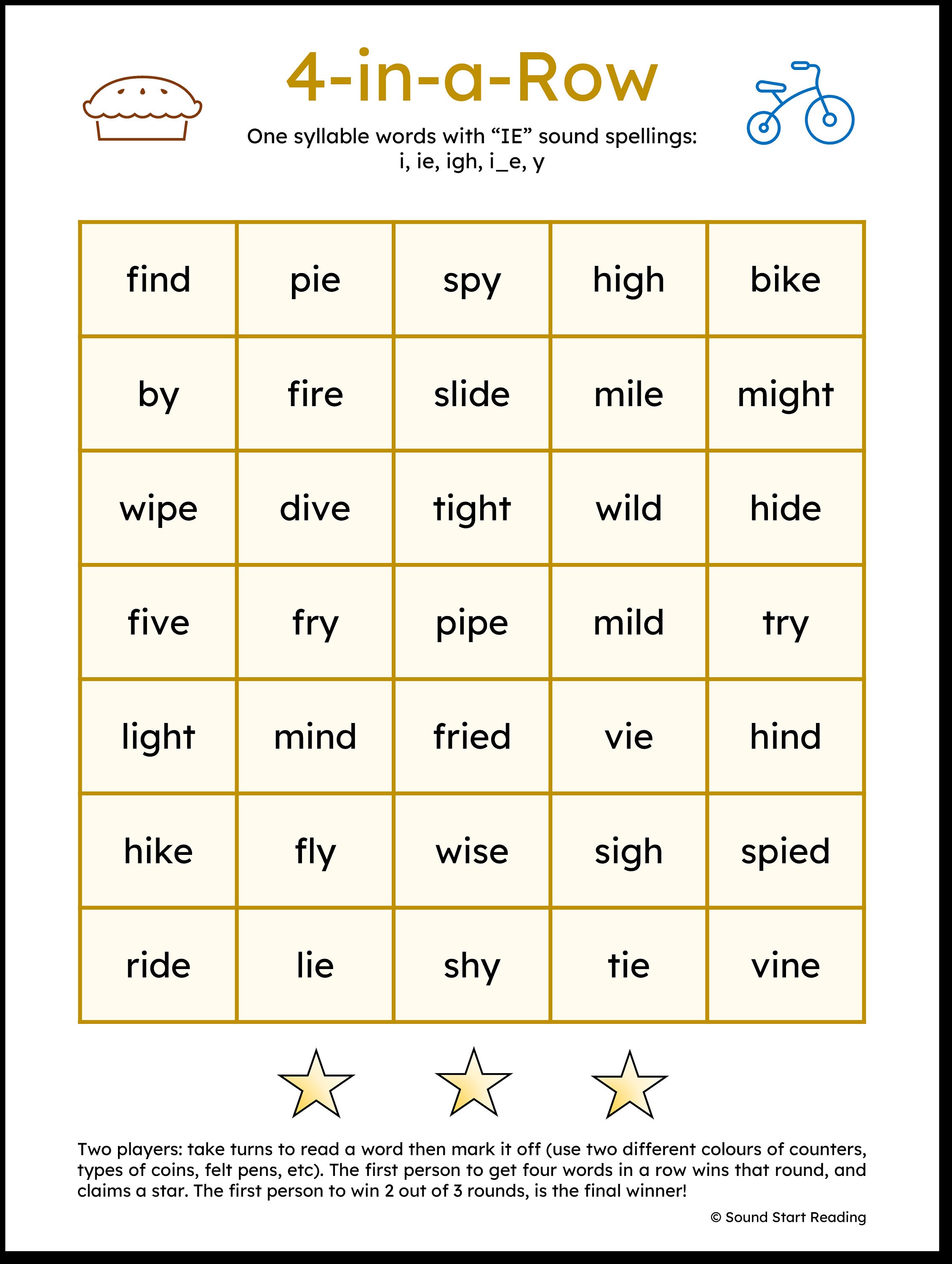 IE Sounds Connect 4 Game, Reading Game, Phonics Game, Vowel Sounds ...