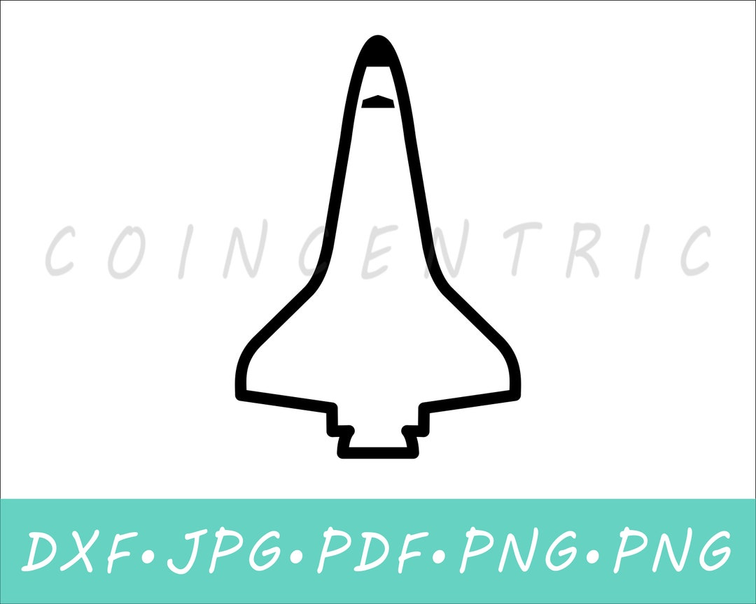 Hand Drawn Space Shuttle Silhouette / Space Ship Outline / SVG - Etsy
