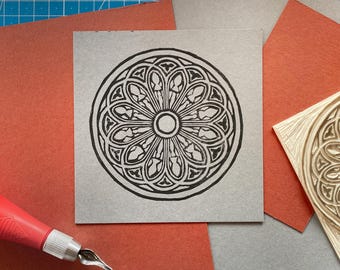 Hand-fan - Handmade Original Print, Wall Art, Linoprint, Linocut Print ...