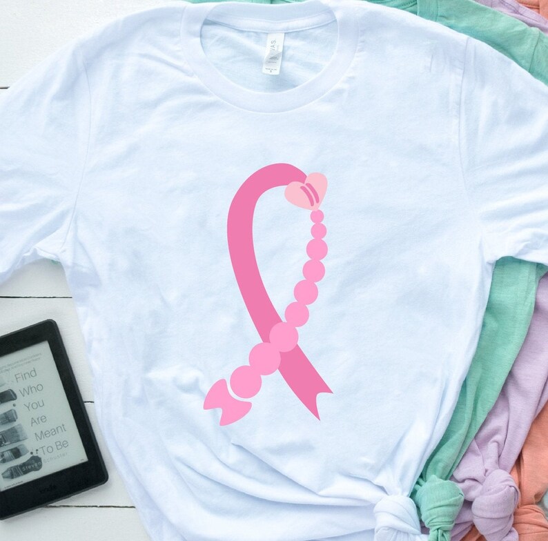 Breast Cancer Ribbon Split & Circle Silhouette SVG Cutting | Etsy