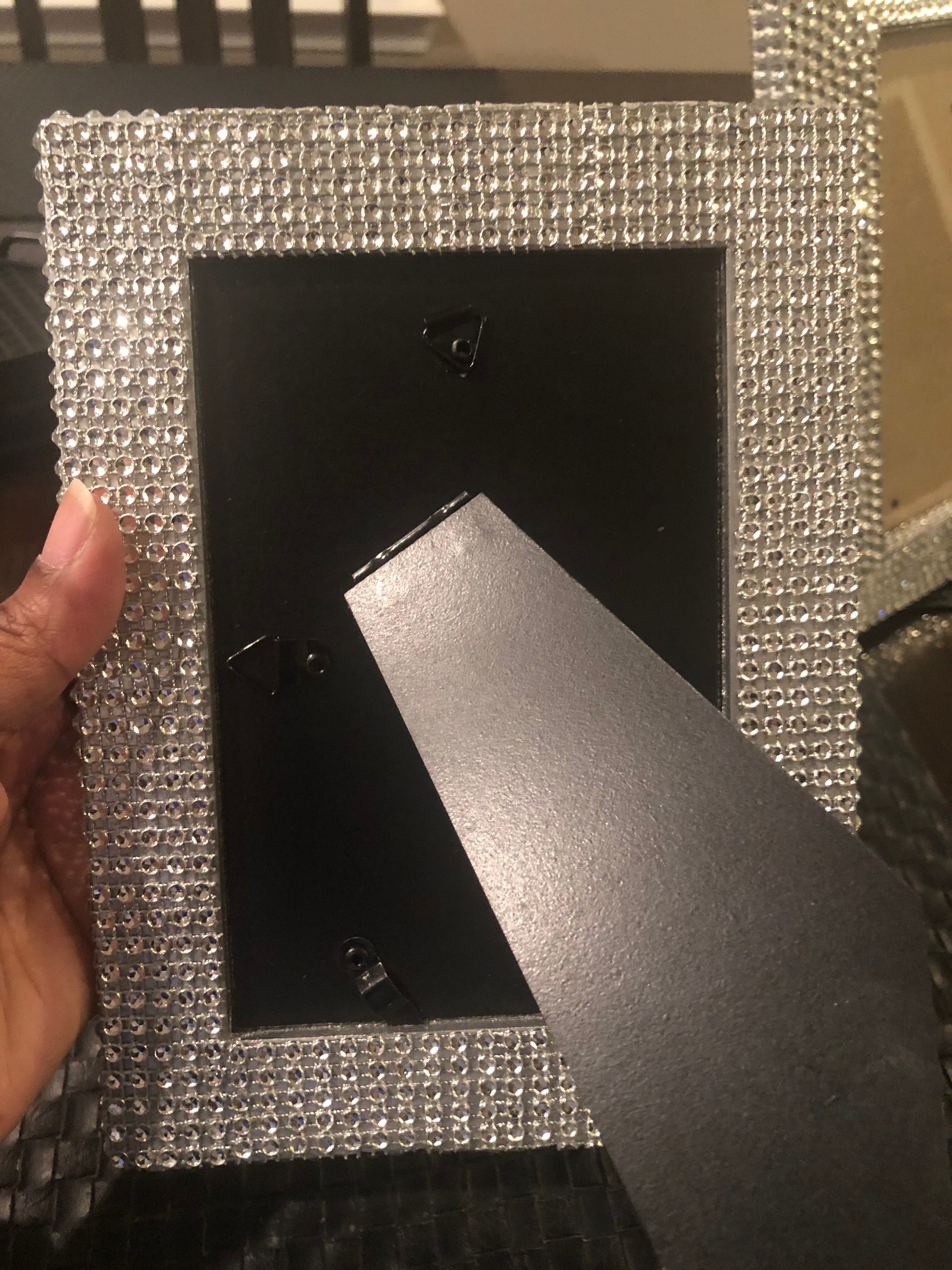 Bling Diamond/silver Frame Hand Placed Photo Frames. Bedazzled - Etsy