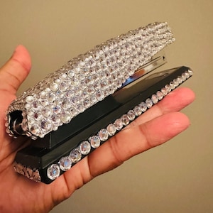 Bedazzled Rhinestone Stapler or Tape Dispenser Set: Hand-placed Bling ...