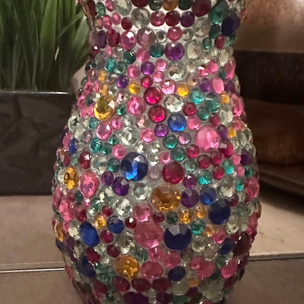 Rhinestone Vase - Etsy