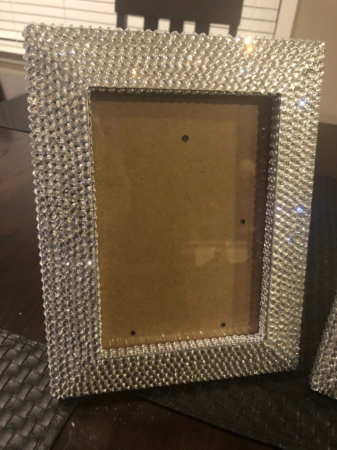 Bling Diamond/silver Frame Hand Placed Photo Frames. Bedazzled - Etsy