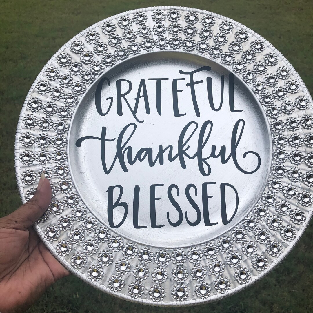 Inspirational Bling Charger Plate: Various Sayings to Choose From ...
