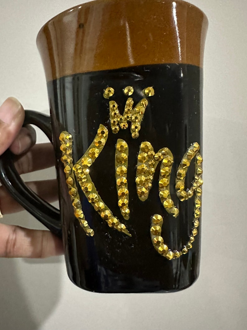 KING Two-tone Flared-rim Black or Blue Brown Top Coffee Mug. - Etsy