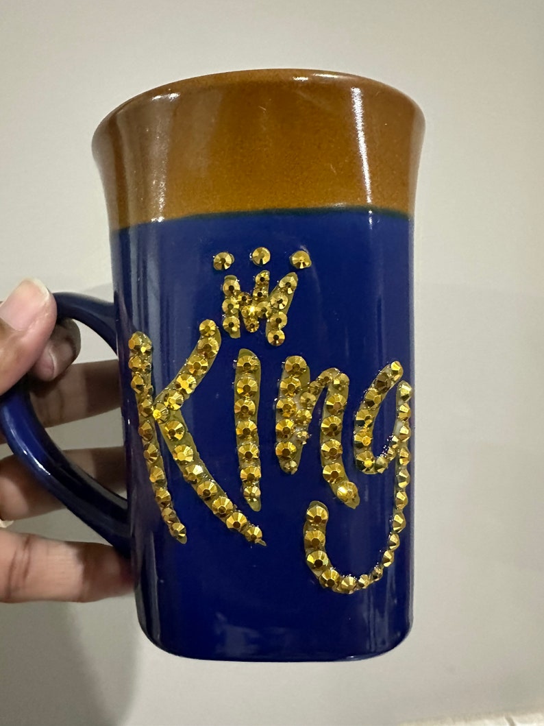 KING Two-tone Flared-rim Black or Blue Brown Top Coffee Mug. - Etsy